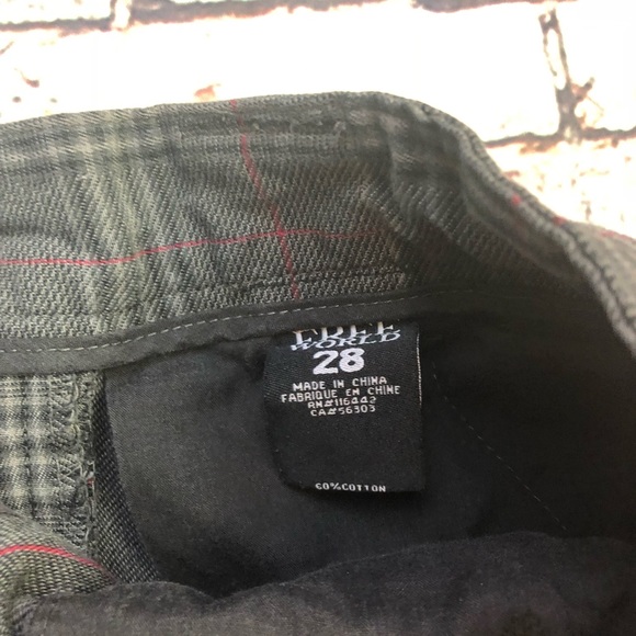 Free World | Shorts | Free World Sz 28 Plaid Flat Front Shorts Skater ...
